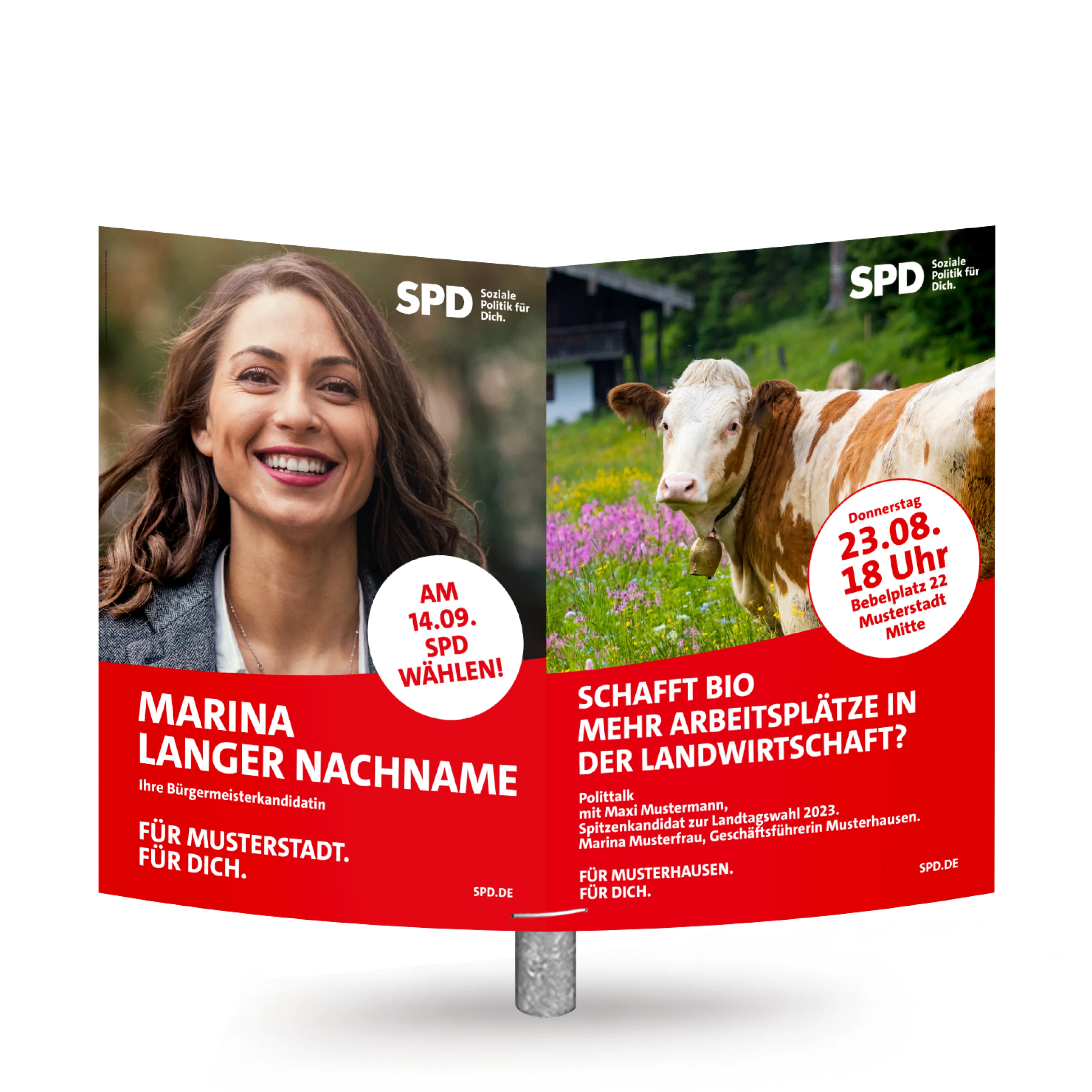 Doppelplakat mit Bild | SPD Shop